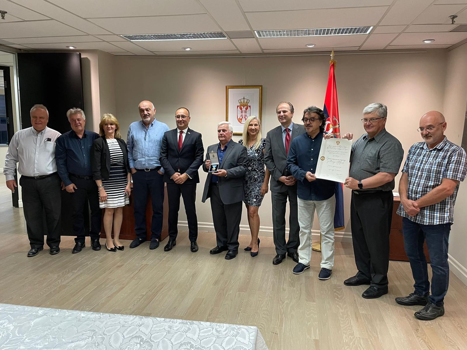 Ambassador Ralević presented the Gold Medal to the Serbian Heritage ...