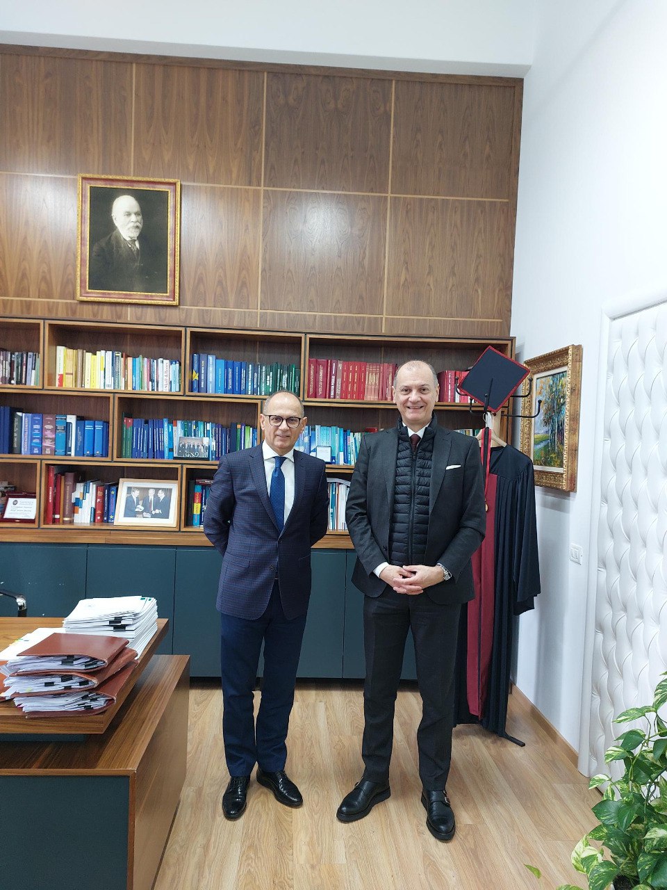 Tirana: Ambassador Vukčević meets with the Rector of the University of ...